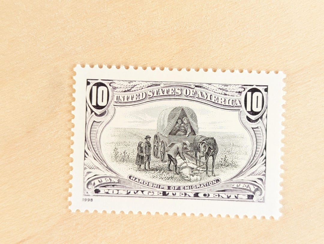 5 Hardships of Emigration Stamps, Vintage Unused USPS 10 Cent Postage ...