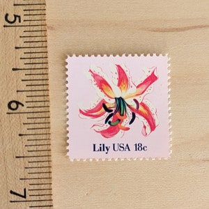 10 Lily Stamps, Unused Postage Stamps, 18 Cent Stamps, Pink Stamps ...