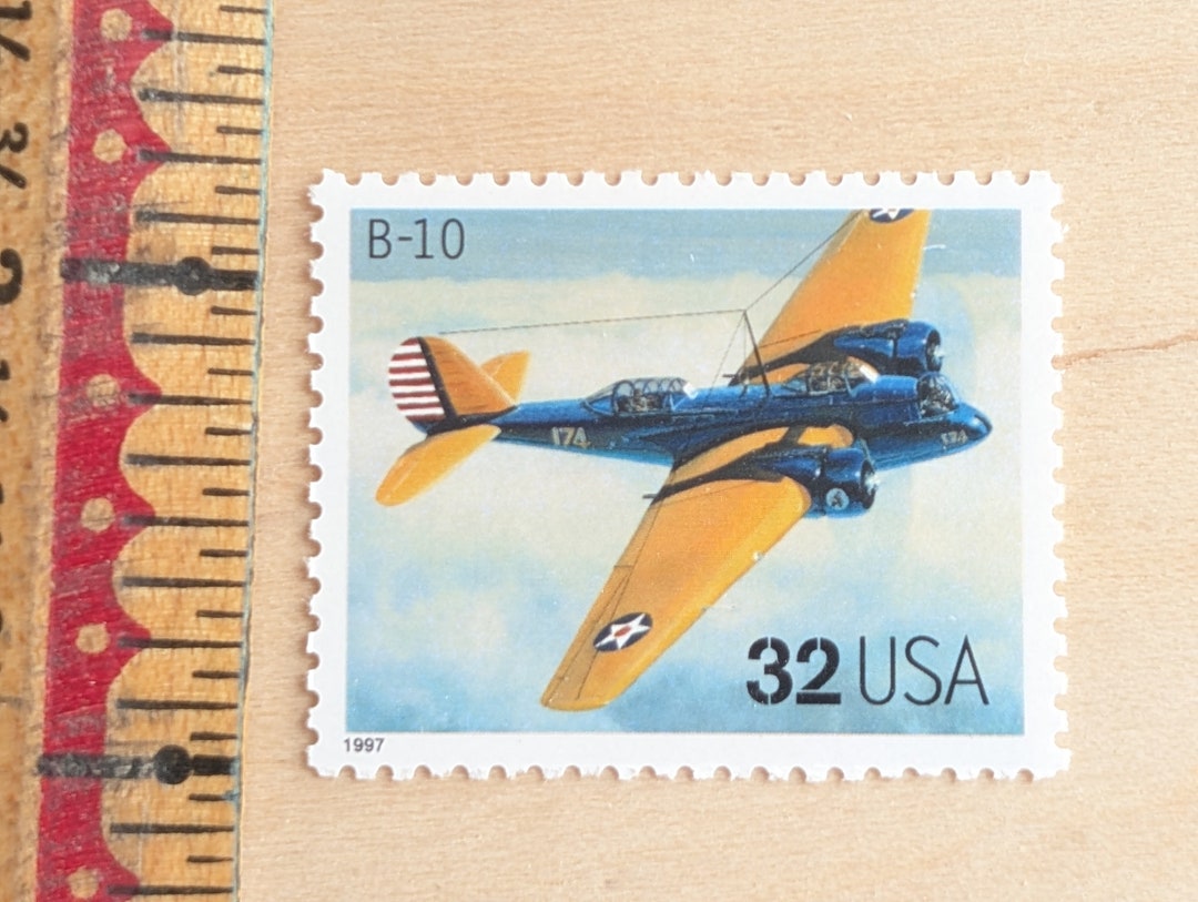 5 B-10 Classic American Aircraft Stamps, Unused US Postage Stamps, 1996 ...