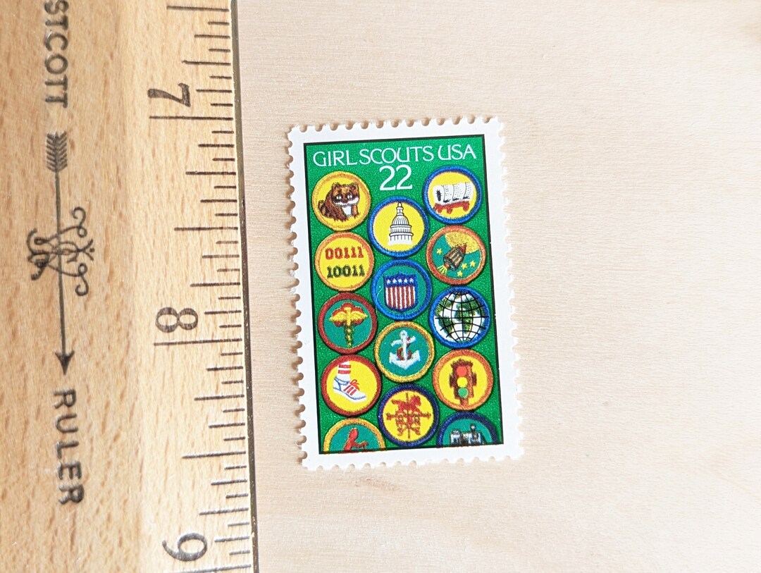 Set of 10 Girl Scouts USA Stamps, Vintage Unused USPS 22 Cent Postage ...