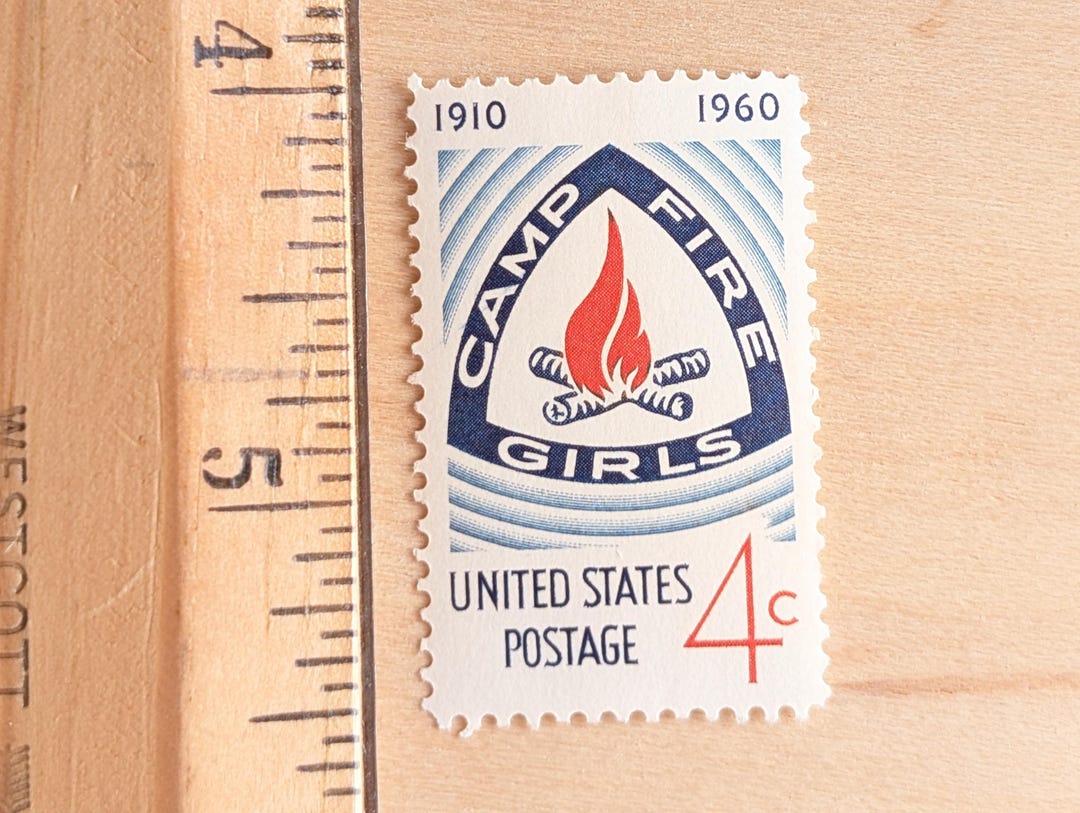 10 Campfire Girls Stamps, 1960 Unused Postage Stamps, 4 Cent Stamps ...
