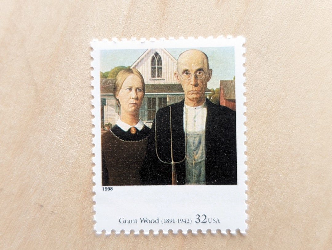 5 American Gothic by Grant Wood 32 Cent Postage Stamps, Four Centuries ...