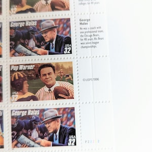 Sheet of 20 Legendary Football Coaches Stamps, Unused US Postage Stamps ...