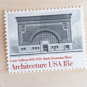 10 Bank Owatonna Minn Architecture Stamps, 1979 Unused Postage Stamps ...