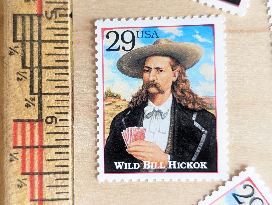5 Wild Bill Hickok Stamps, 1994 Unused Postage Stamps, 29 Cent Stamps ...