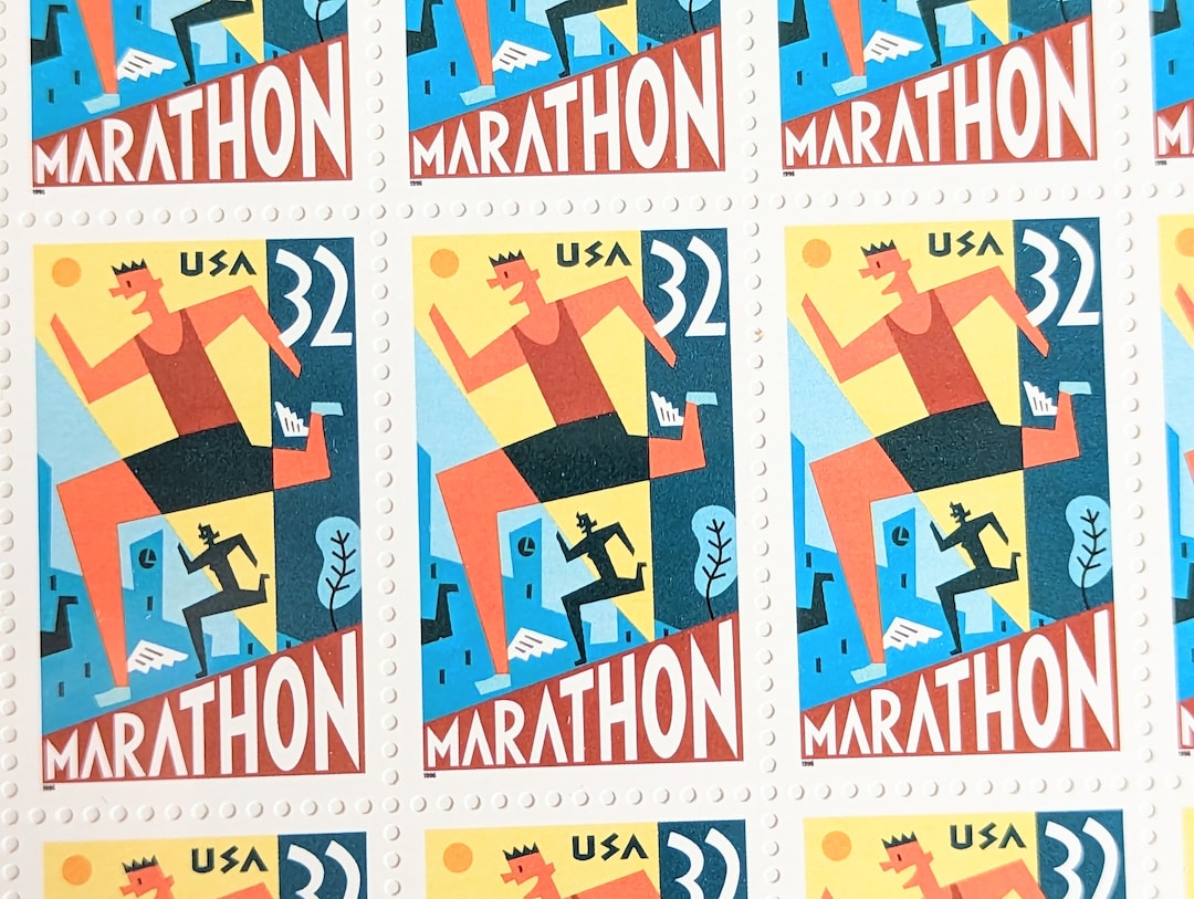 Sheet of 20 Marathon Stamps, Unused US Postage Stamps, 1995, 32 Cent ...