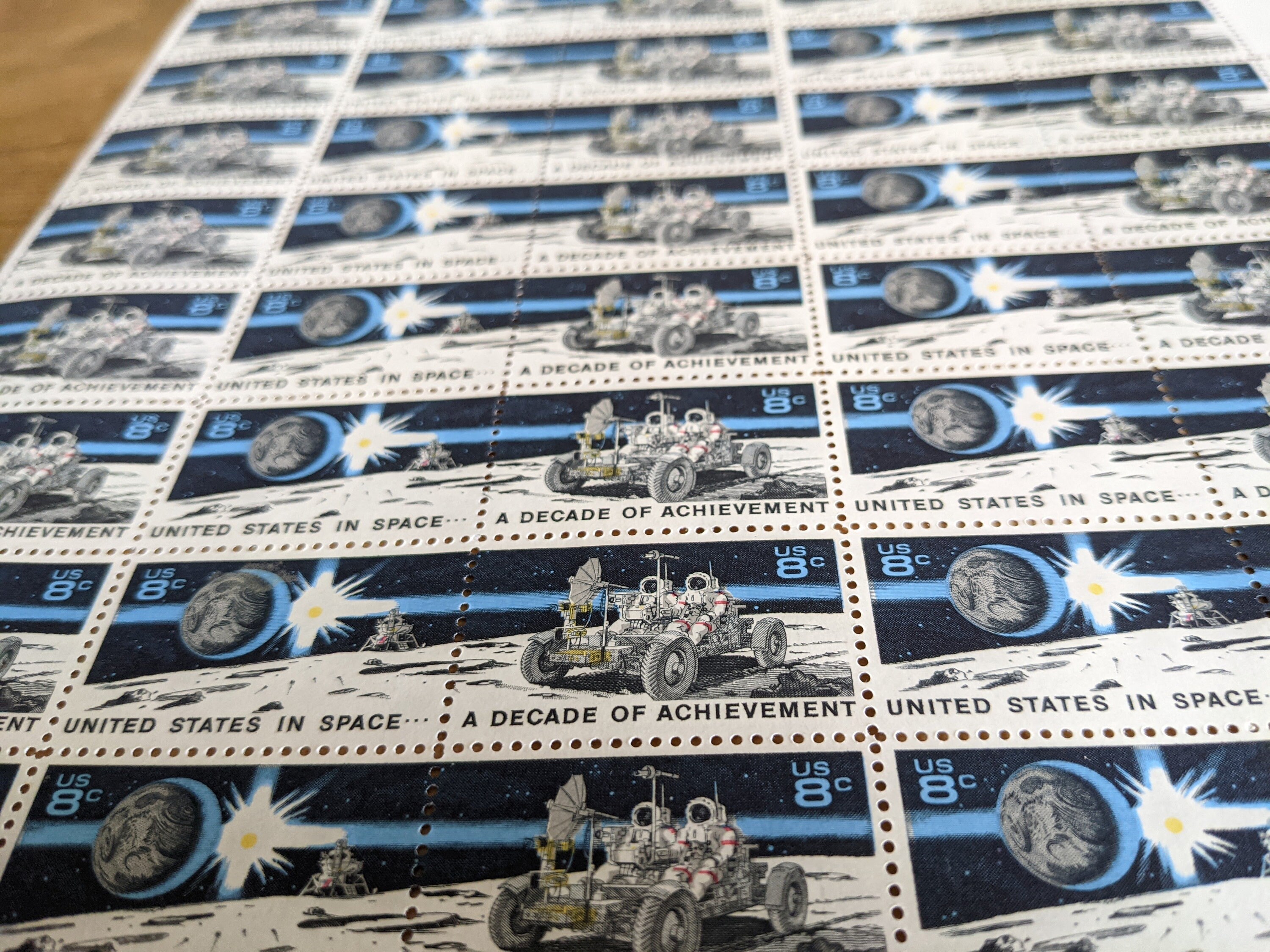 Sheet of 50 United States In Space Decade of Achievement 8 | Etsy