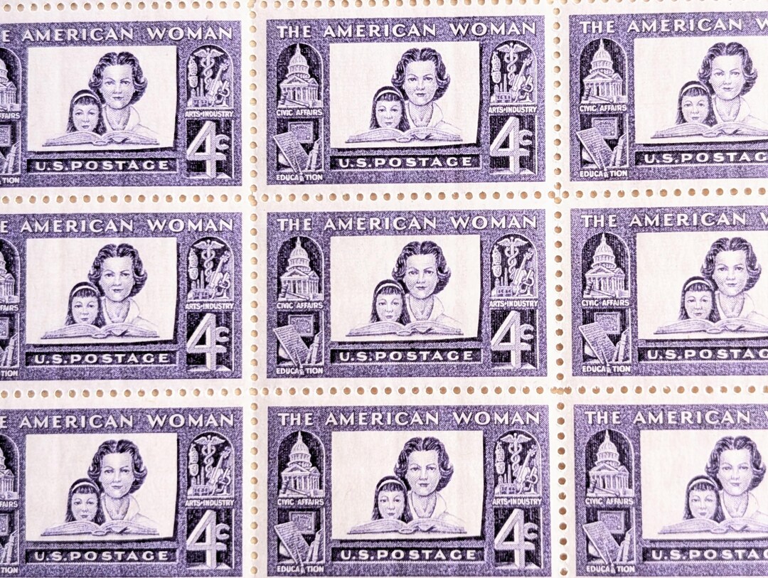 Sheet of 50 the American Women Stamps, 4 Cent, 50 Unused Stamps, 1960 ...