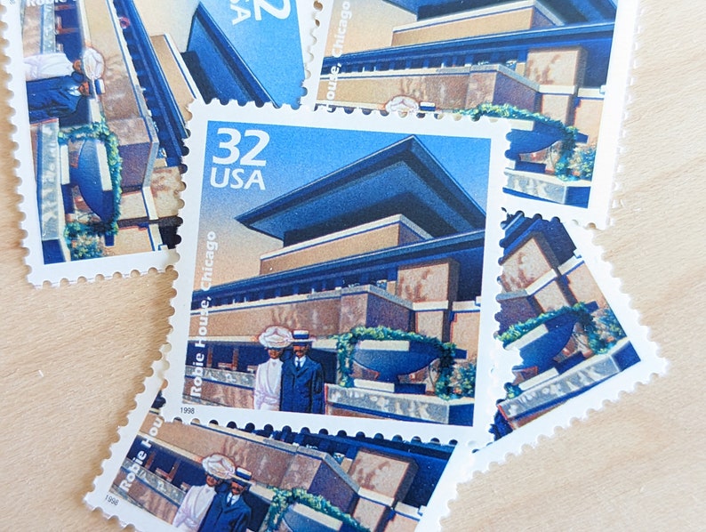 5 Robie House by Frank Lloyd Wright Chicago Stamps, 32 Cent, 1998 ...