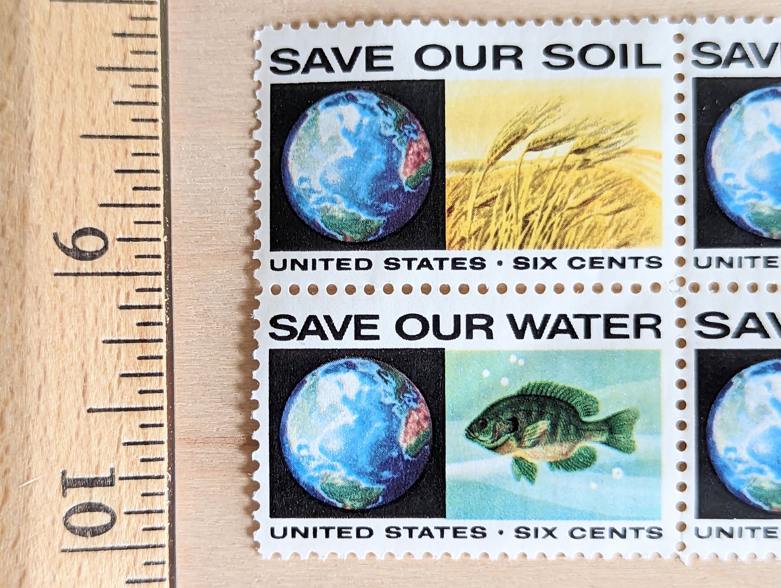 12 Anti-pollution Stamps, 1970 Unused Postage Stamps, 6 Cent Stamps ...