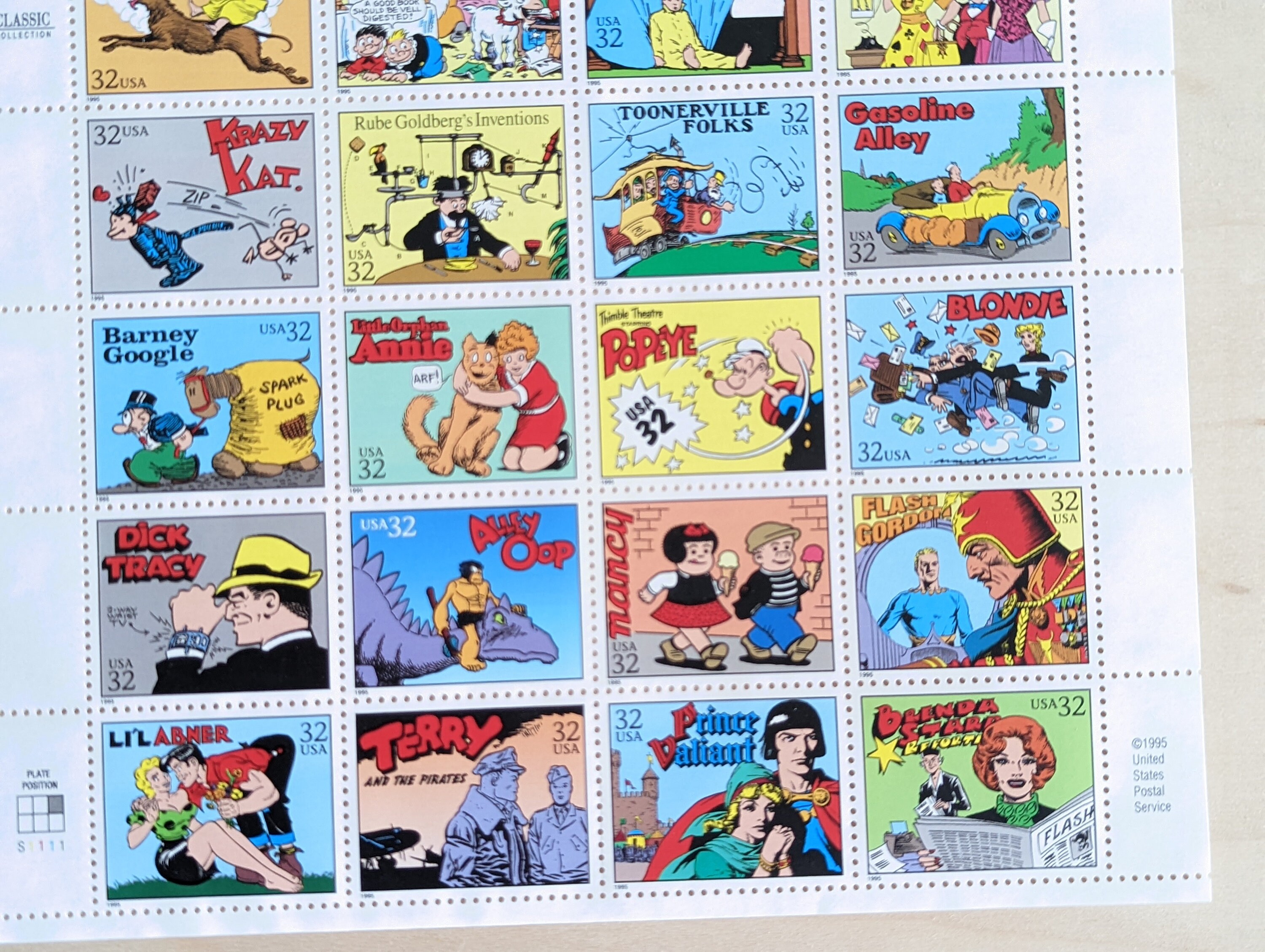 Comic Strip Classics Stamp Sheet of 20 Stamps 1995 32 Cent - Etsy Canada