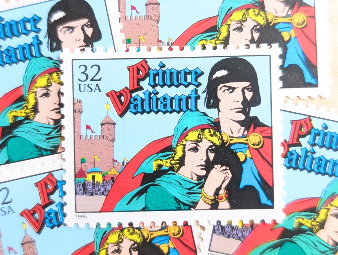 5 Prince Valiant Stamps, 32 Cent, 1995 Comic Strip Classics, Unused ...