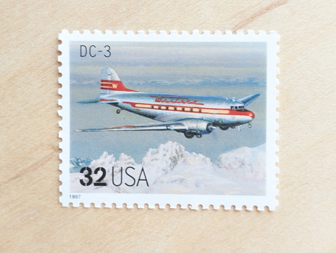 5 DC-3 Classic American Aircraft Stamps, Unused US Postage Stamps, 1996 ...