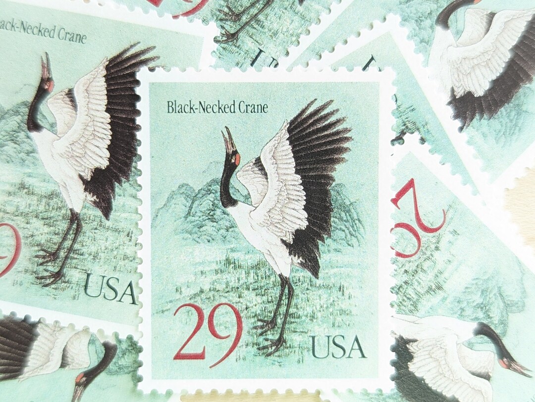10 Black-necked Crane Stamps, 29 Cent Unused US Stamps, 1994 - Etsy