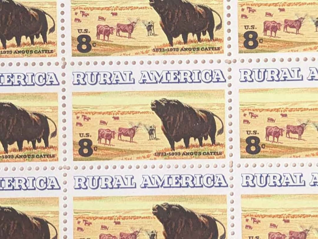 Sheet of 50 Rural America Angus Cattle 1873-1973 Stamps, 8 Cent, 50 Unused Stamps - Etsy