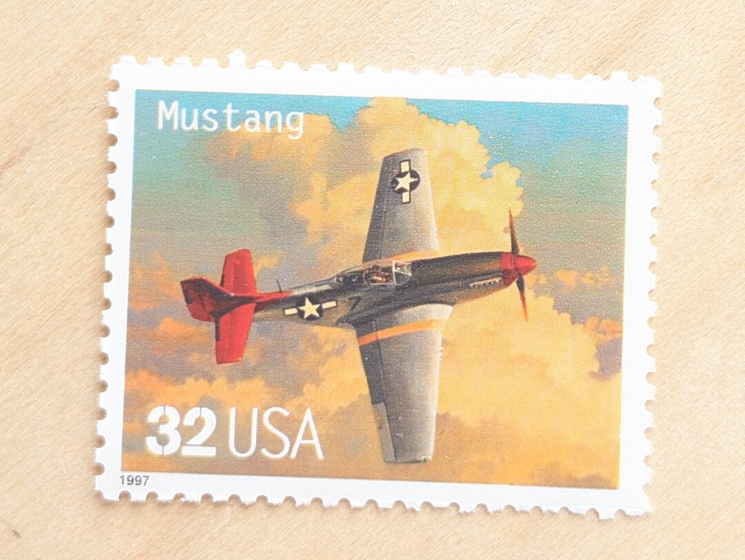 5 Mustang Classic American Aircraft Stamps, Unused US Postage Stamps ...
