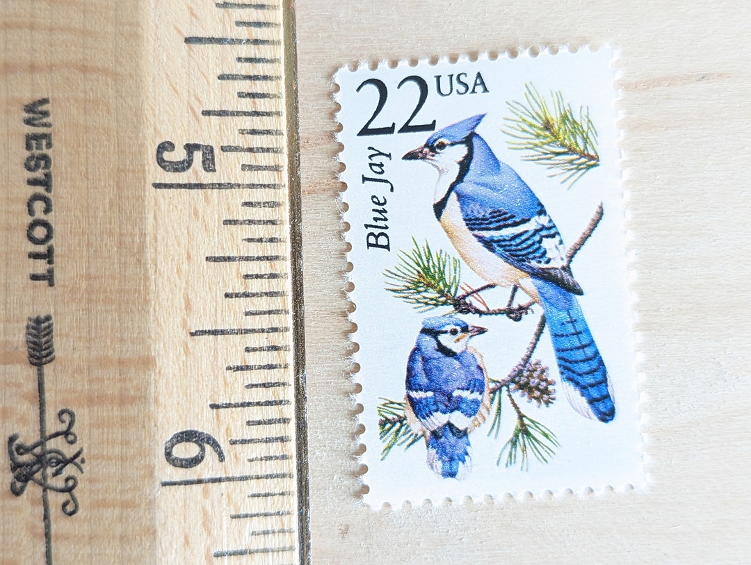 5 Blue Jay Stamp, 22 Cent, 1987, American Wildlife, Unused Postage ...