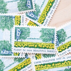 10 Plant for More Beautiful Parks Stamps, Vintage Unused USPS 6 Cent ...