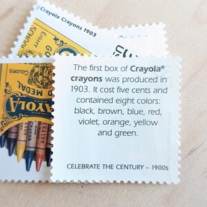 5 Crayola Crayons Stamps, 32 Cent, 1998, 1900s Celebrate the Century ...