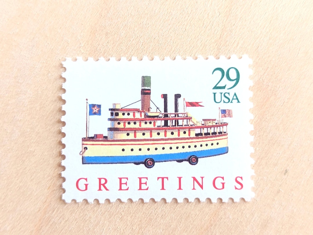 10 Seasons Greetings Christmas Stamps, 29 Cent, Unused USPS Postage ...