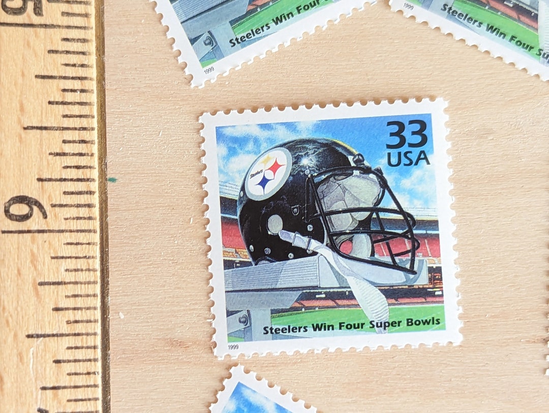 5 Pittsburgh Steelers Stamps, Vintage Unused USPS 33 Cent Postage ...
