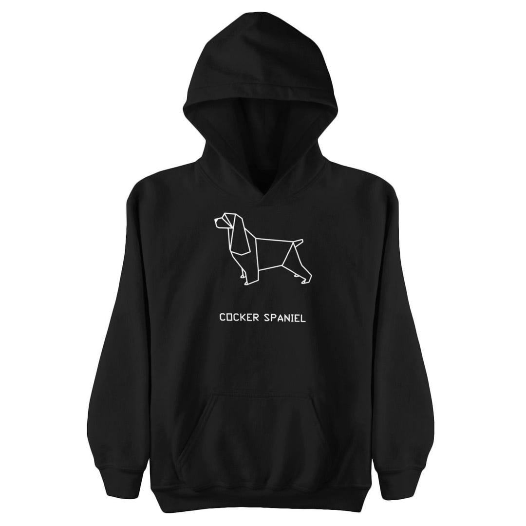 Hoodie ORIGAMI COCKER SPANIEL Dogs,lagotto,pitbull,greyhound,fox ...