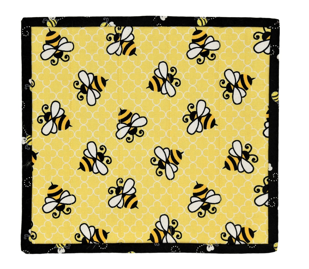 Bee Mug Rug, Bumblebee Desk Mat, Farmhouse Kitchen Tiered Tray Decor ...