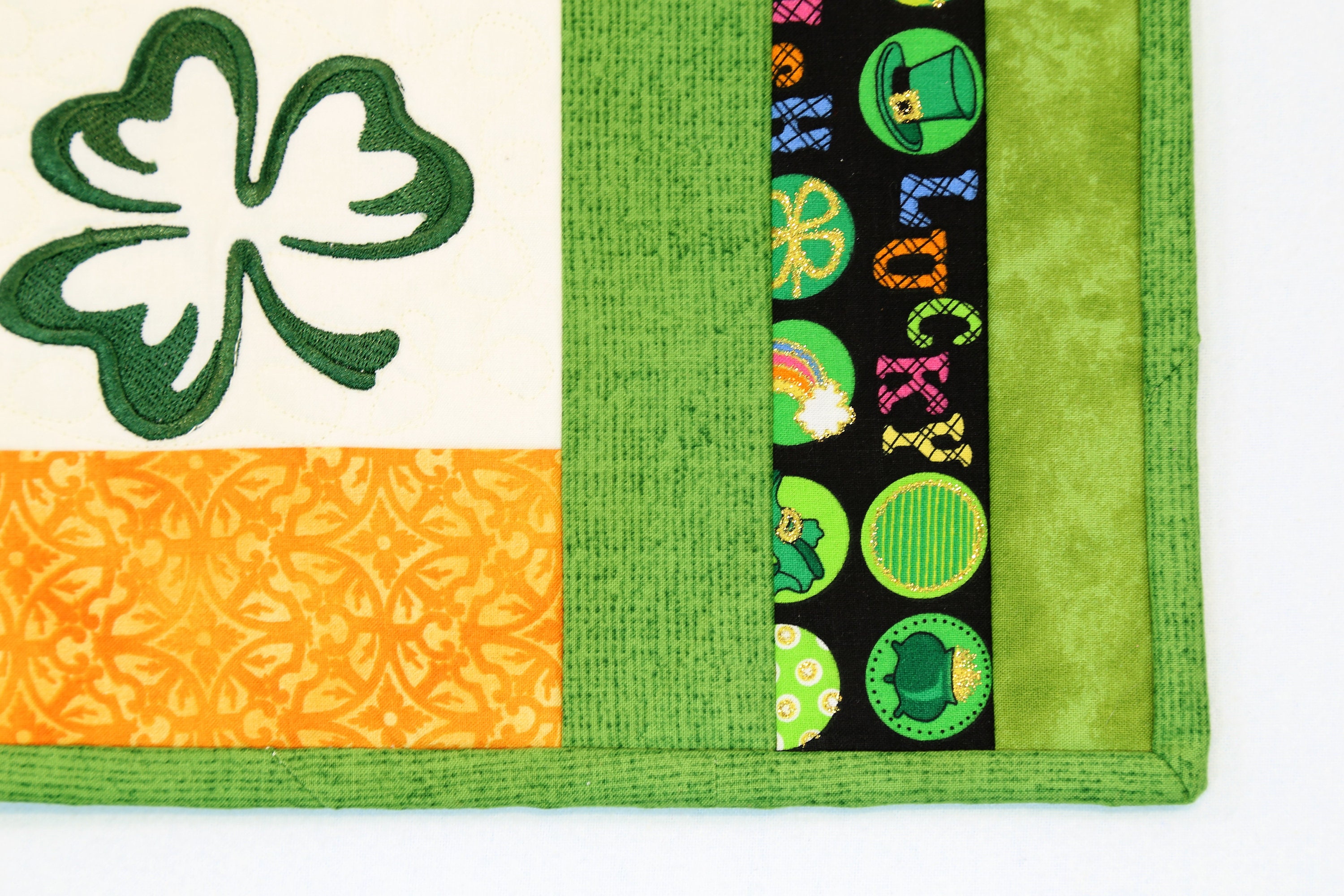 St Patricks Day Mug Rug Irish Shamrock Desk Mat St Patricks | Etsy