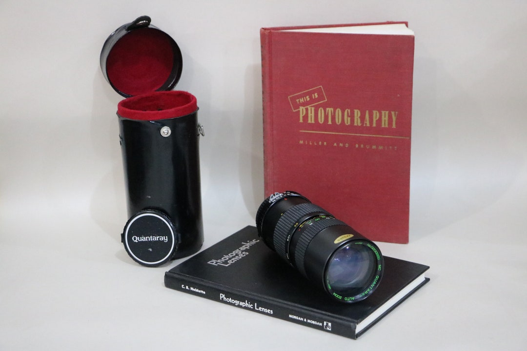Photography Books and Camera Lens for Shelf Decor or Home Decor ...