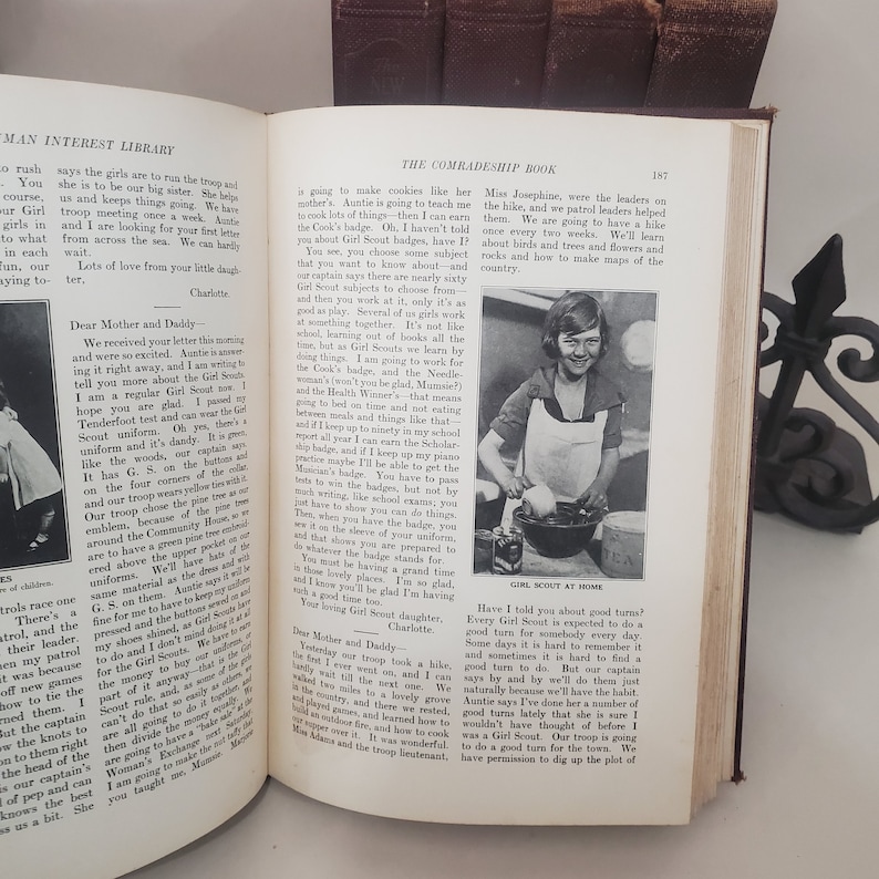 The New Human Interest Library- 1928 Vintage Red Hardcover Book Set 1-4 ...