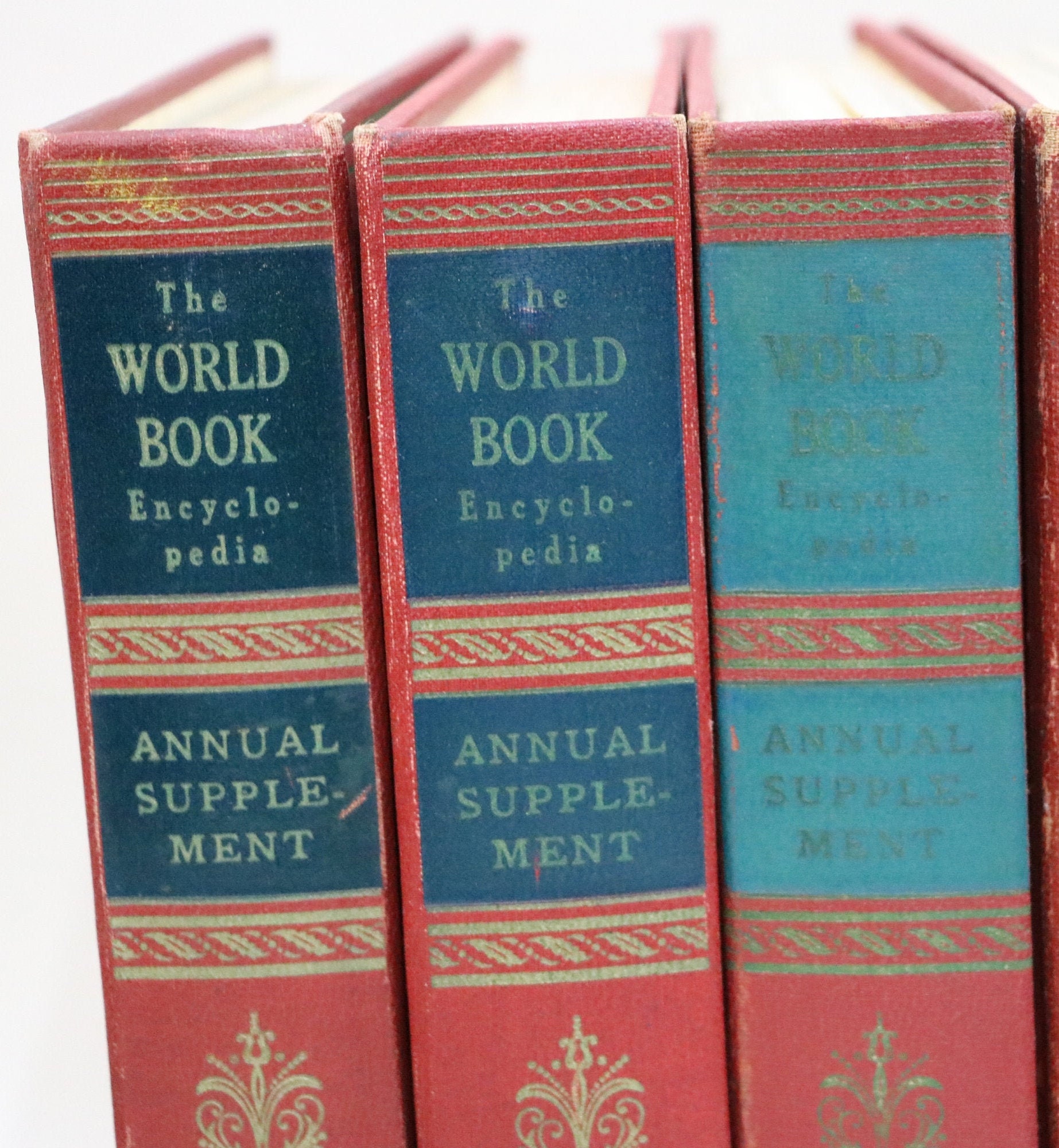 1950's the World Book Encyclopedia Annual Supplements- Lot of 3 Books W ...