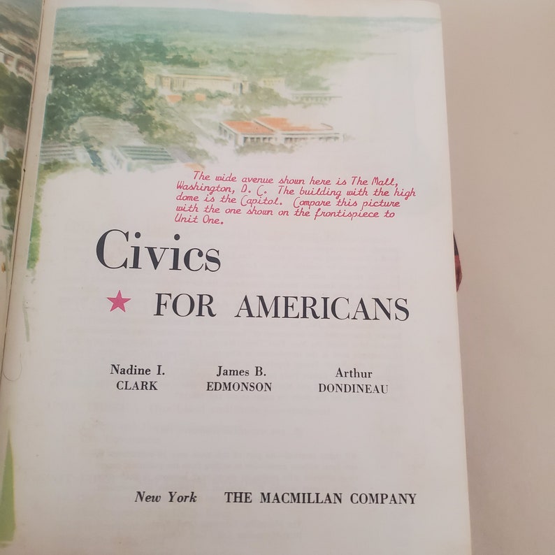 American Civics Vintage Textbook School Books Hardcover Stacked Books ...