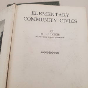 American Civics Vintage Textbook School Books Hardcover Stacked Books ...