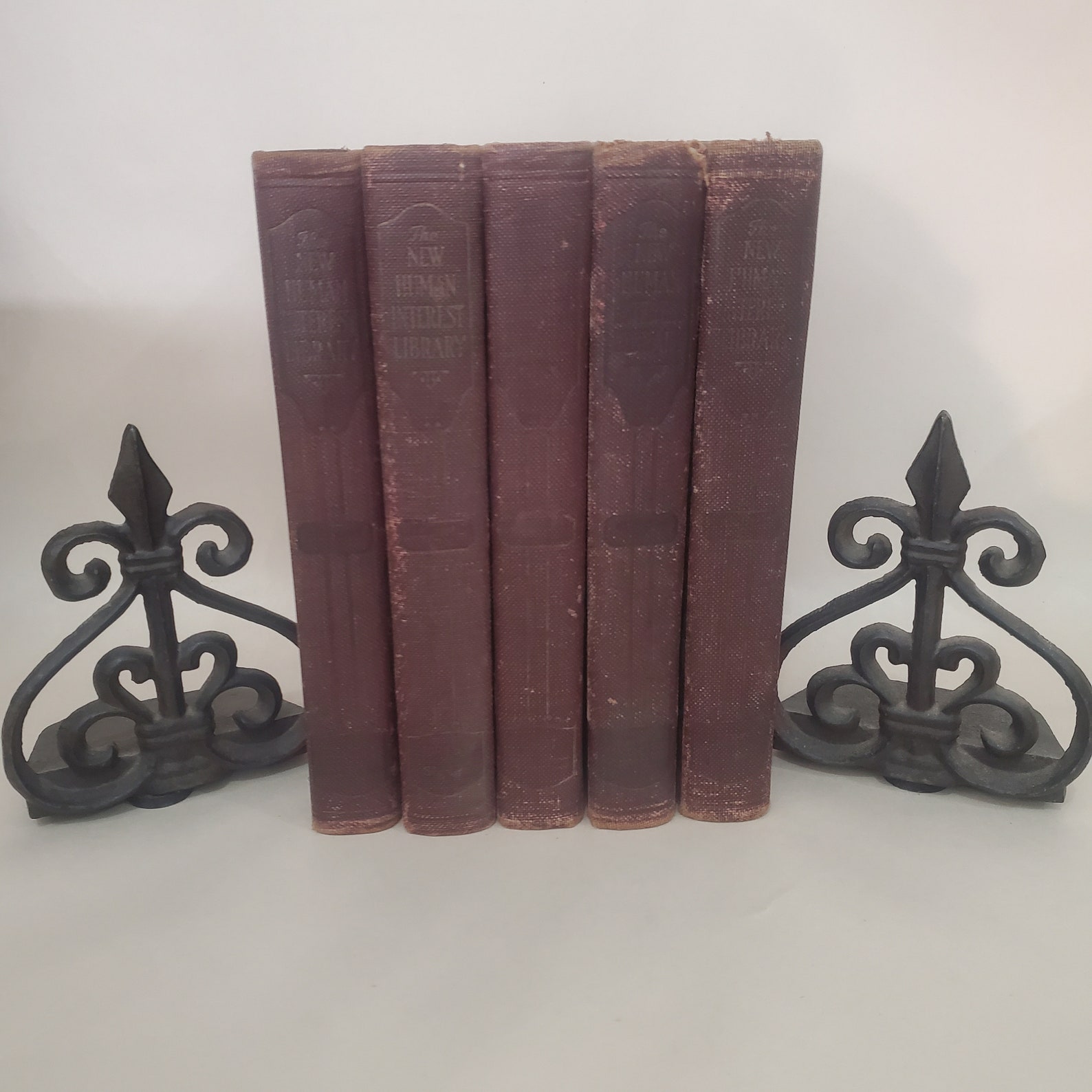 The New Human Interest Library- 1928 Vintage Red Hardcover Book Set 1-4 ...