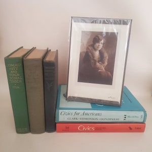 American Civics Vintage Textbook School Books Hardcover Stacked Books ...