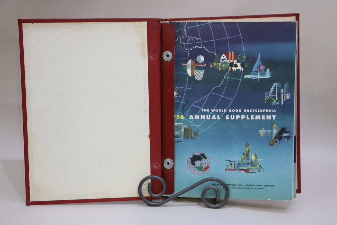 1950's the World Book Encyclopedia Annual Supplements Lot of 3 Books W ...