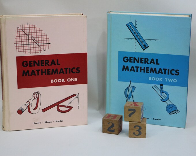 Vintage General Mathematics Book One & Book Two Math Hardcover School ...