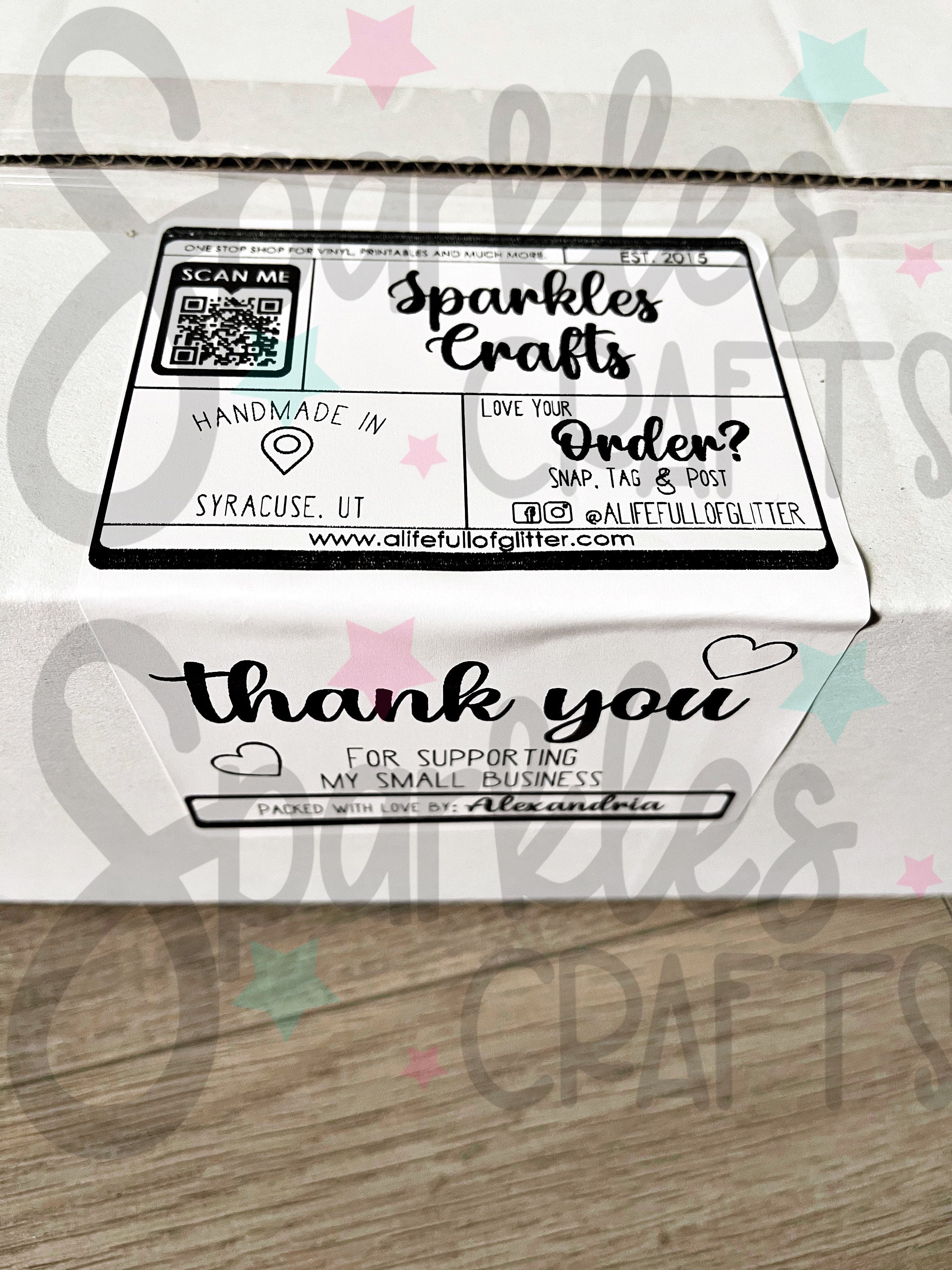 Editable Business Box Sticker Thermal Sticker PNG Download - Etsy