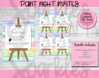 Paint Night Invite Relief Society Paint Night Activity - Etsy