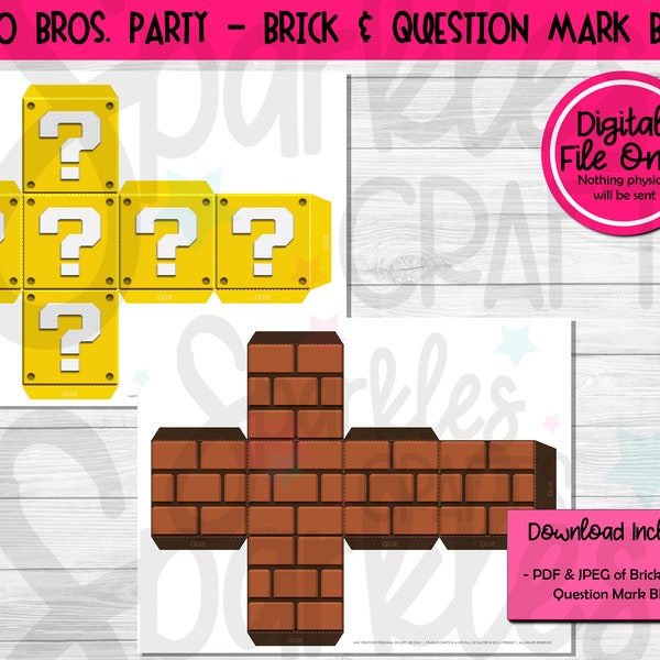 Super Marios Bros Birthday Boxes - Etsy