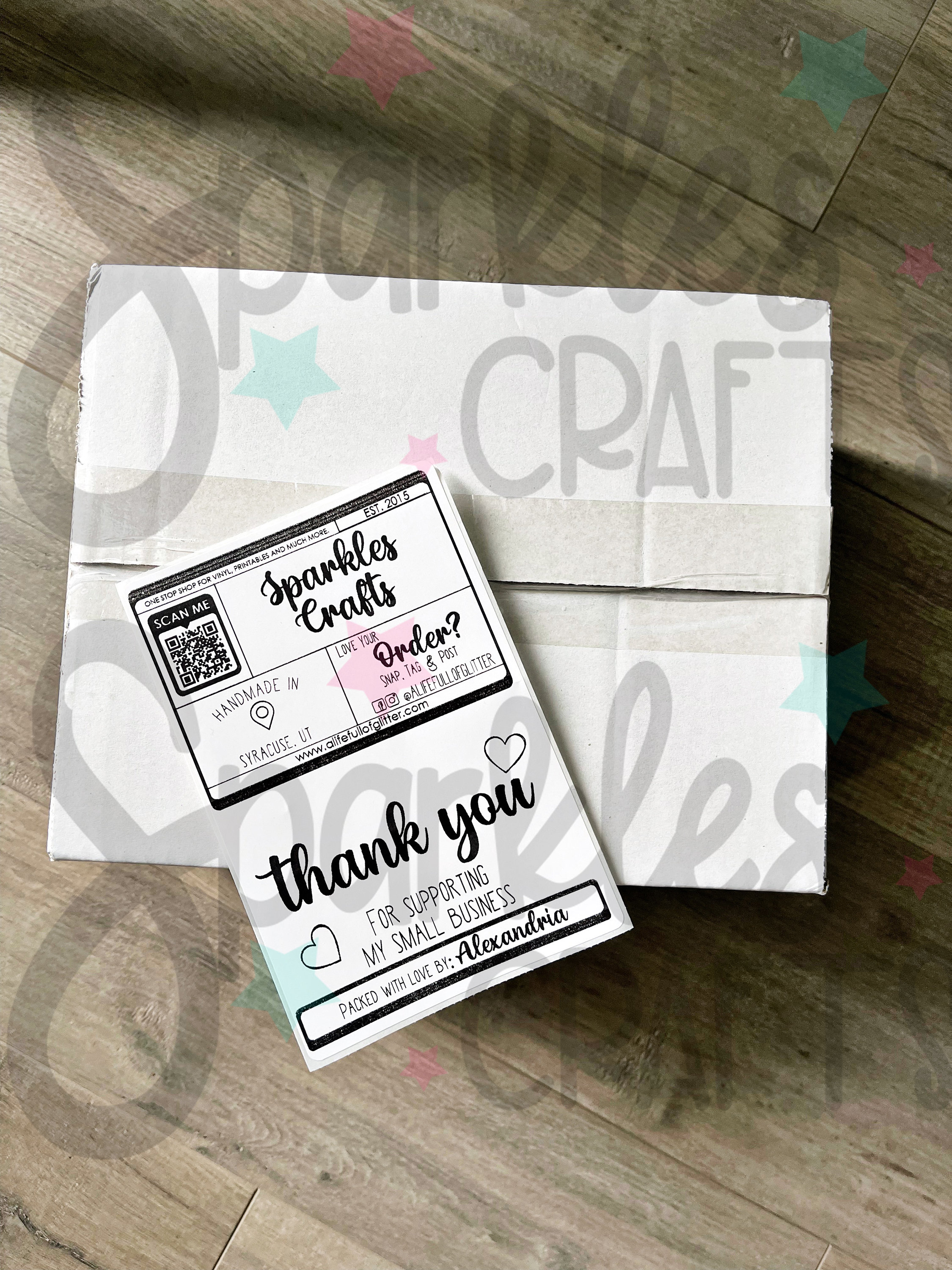 FULLY Editable Business Box Sticker | Thermal Sticker PNG Download ...
