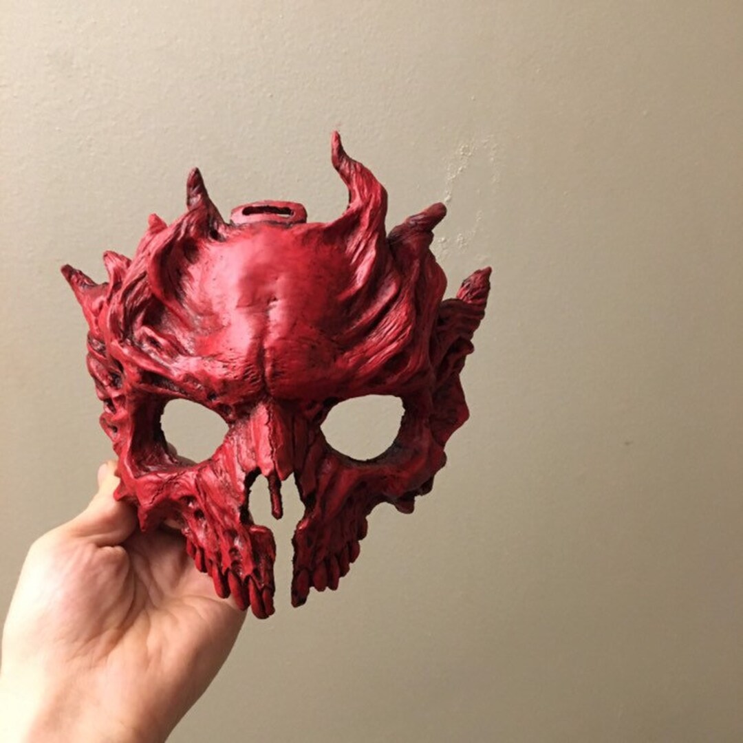 Red Death Edition Dark Forest Nymph Skull Hard Resin Mask, Skull Mask ...