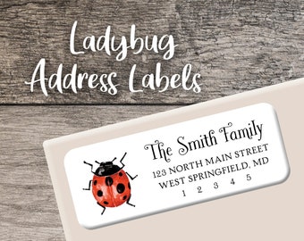 Address Labels Ladybug - Etsy