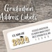 Graduation Return Address Labels, Class of 2024 Label, Personalized ...