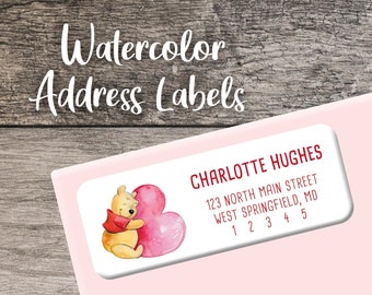 Winnie the Pooh Address Label - Etsy