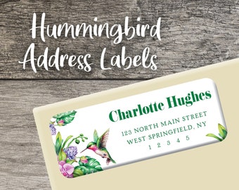 Return Address Labels Hummingbird - Etsy