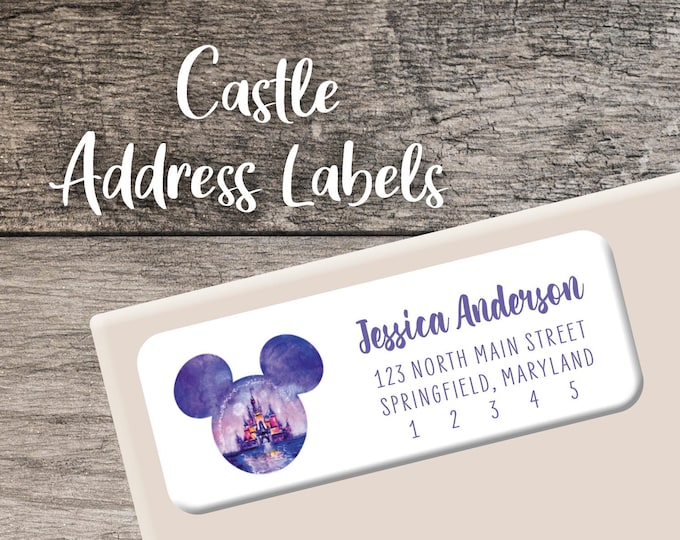 Disney Return Address Labels - CUSTOMIZABLE Disney Princess Mailing ...