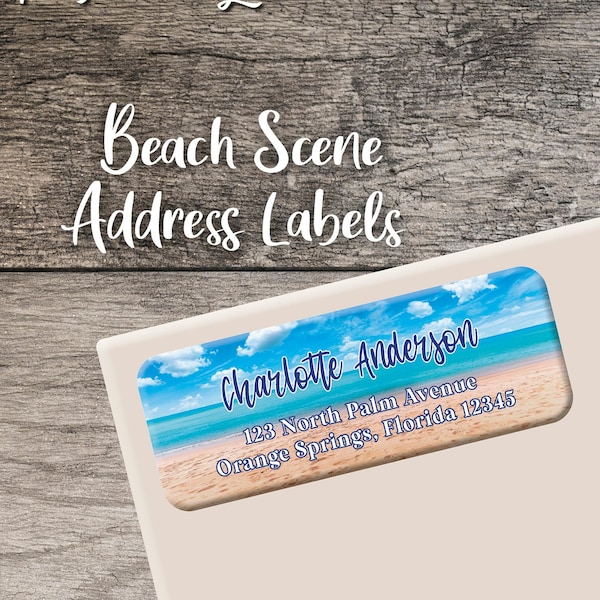 Beach Labels - Etsy