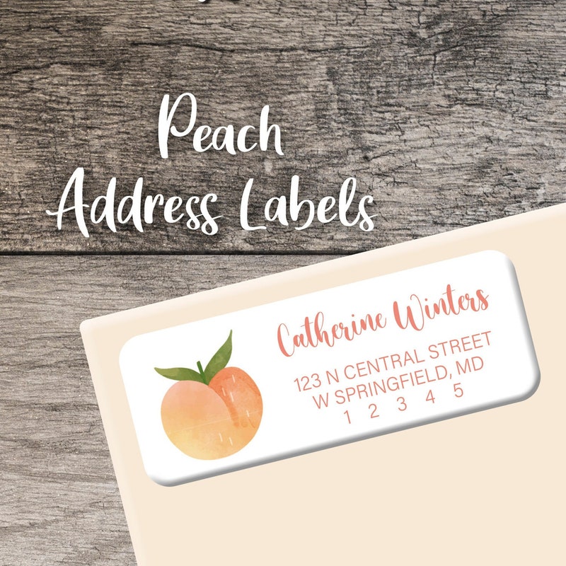 Peach Labels - Etsy