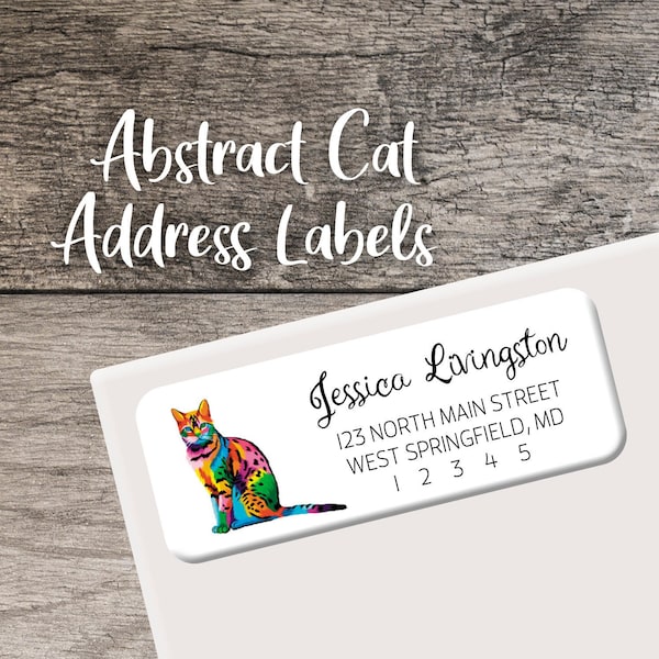 Cat Address Labels - Etsy